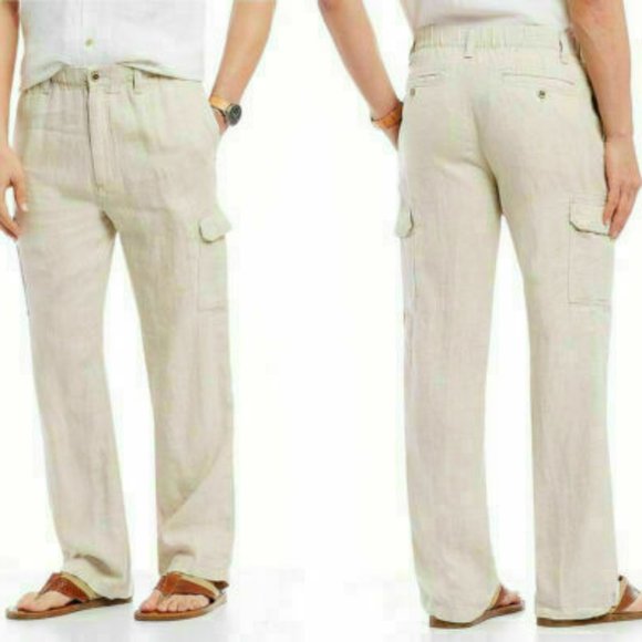Caribbean | Pants | Mens Caribbean Natural 0 Linen Pants Nwt | Poshmark